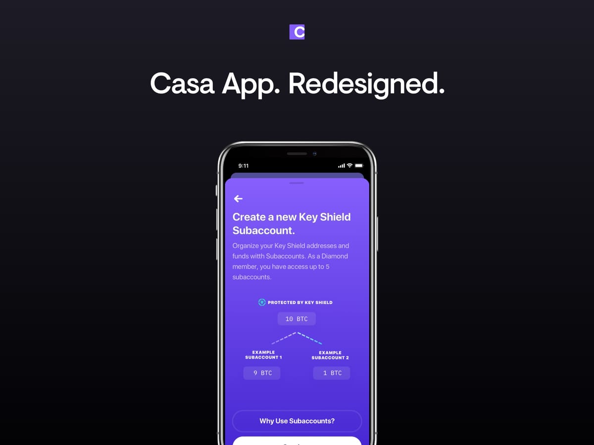 Casa multisig. Redesigned with subaccounts.